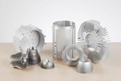 China Precision Round Aluminum Extrusion Profiles T8 6000 Series For LED Heatsink for sale