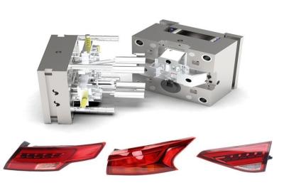 China Car Headlight Red Plastic Injection Parts ABS Transparent Injection Molding for sale