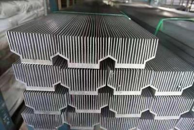 China Radiator T5 Big Size Aluminum Extrusion Profile Heat Sink AL6063 25um thickness for sale
