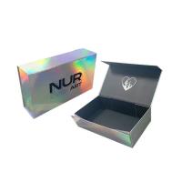 China 4C Finish Folding Glitter Holographic Gift 1400g Cardboard Box With Magnetic Closure for sale