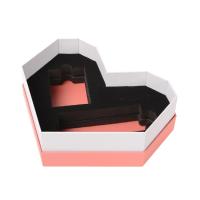 China UV Coating Candy Heart Shaped Chocolate Box Packaging Cardboard Love Heart Box for sale