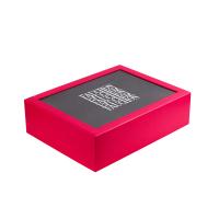 China Debossing Craft Slide Out Storage Boxes Recyclyable Gift Boxes With Clear Window for sale