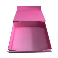 China Hot Stamping Pink Corrugated Shipping Boxes Magnetic Lid Packing Box For Shirts for sale