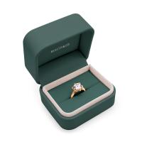 China Embosses Leather Ring Box Hat Packaging Jewelry Packaging For Small Business for sale