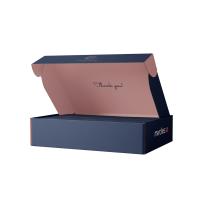 China 128g - 250g Art Paper Pink Corrugated Mailing Boxes Cosmetic Shipping Packaging for sale