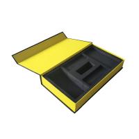China Magnetic Cardboard Packaging Box UV Coating Book Style Packaging Box With Foam for sale