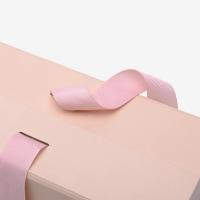 China 4C CMYK  T Shirt Shipping Packaging Pink Gift Box With Ribbon OEM for sale
