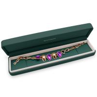 China Green Leather Cardboard Jewellery Boxes Embossing Custom Ring Boxes With Logo for sale