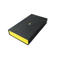 China Black Book Type Cardboard Packaging Box Flat Pack Magnetic Boxes With Foam for sale