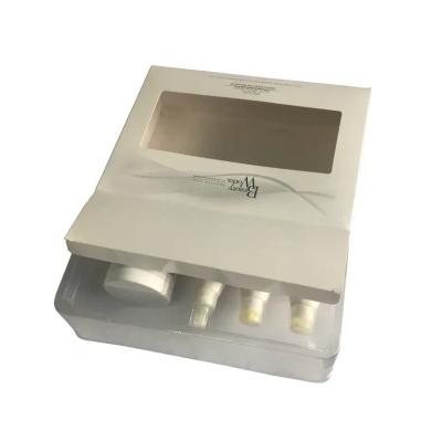 China Glossy PVC Travelling Hair Care Subscription Box With Window Packaging for sale