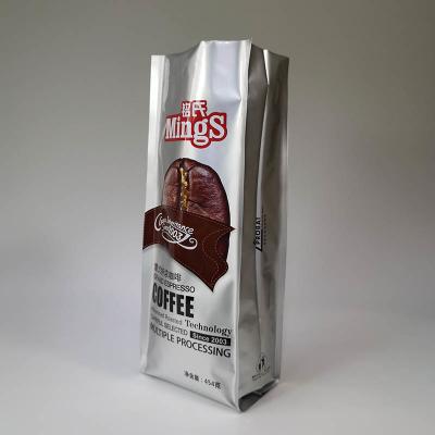 China Coffee Bean 110 Micron 454g Coffee Packaging Pouch for sale
