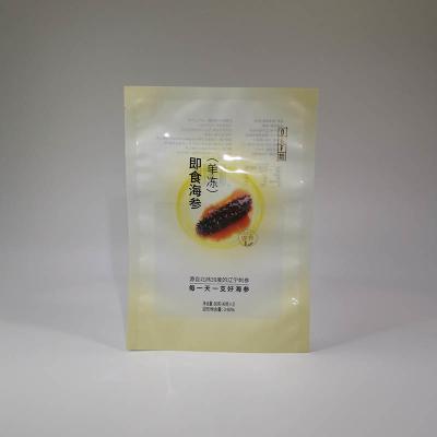 China Print Custom Three Side Seal NY Food Grade Packaging Bags For 60g Sea Cucumber for sale