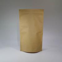 China 300x180mm 7 Inch Kraft Paper Pouches , Kraft Paper Stand Up Pouch With Window for sale