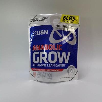 China 2..73kg Protein Powder Stand Up Pouch With Zipper Food Grade PE for sale