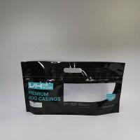 China CPP 140um 290x550mm Food Packaging Pouches , Black Stand Up Pouch With Window for sale