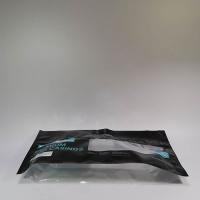 China CPP 140um 290x550mm Food Packaging Pouches , Black Stand Up Pouch With Window for sale