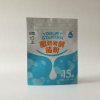 China Yogurt Starter Pouch Resealable Bag With Double Zippers Color Printing for sale