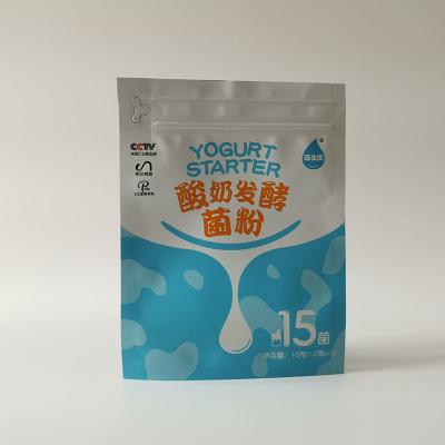 China Yogurt Starter Pouch Resealable Bag With Double Zippers Color Printing for sale