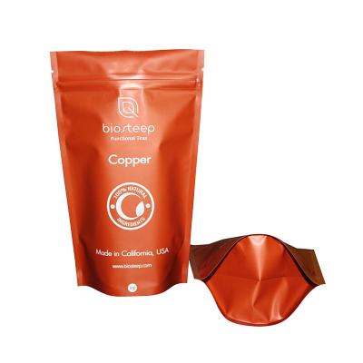 China PET 230mmx160mm 90mm 125 Micron Tea Packaging Pouch for sale