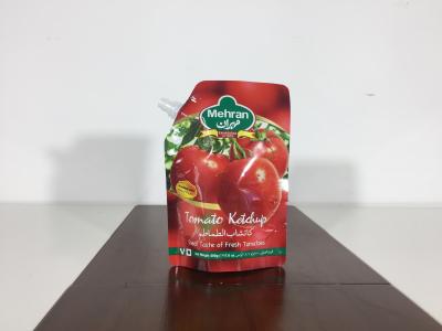 China Tomato Ketchup Stand Up Liquid Spout Pouch Laminated for sale