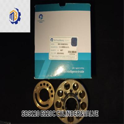China Cylinder Block & Valve Plate 173-3498 173-3496 1733498 1733496 Barrel Valve Plate for CAT 320D 320C Hydraulic Pump SBS120 for sale