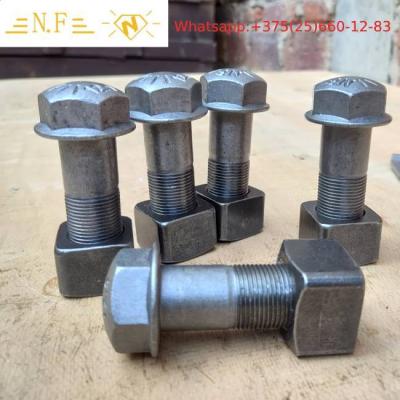 China High Strength 9W3619+9W3361 Excavator Undercarriage Track Bolt And Nut 5/8-18UNF*53 for sale