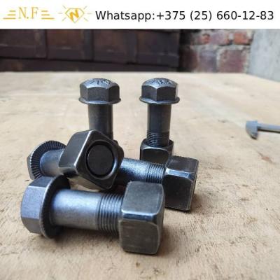 China High Strength Bolts And Nuts Grade 12.9 M24*75 For Excavator Sprocket for sale
