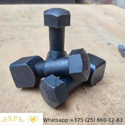 China Carbon Steel Hexagon Head Track Bolts And Nuts Track Shoe Bolts High Tensile 12.9 Grade for sale