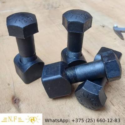 China M12 X 40mm Wheeled Excavator Countersunk Plough Bolts And Nut 800 762 for sale