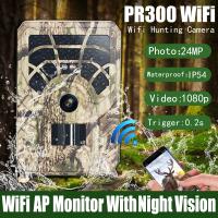 China PR300A Wifi Trail Camera 46pcs 940nm IR LEDs Wireless App 24MP 1080P Solar Powered for sale