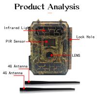 China 4.3CG Mobile Trail Camera IP66 Waterproof  16MP 1080p Solar Powered 4G for sale