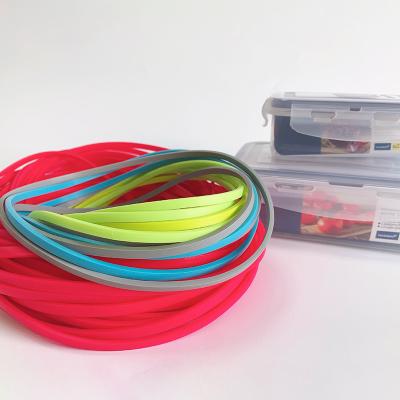 China Airtight Lunch Box Silicone Rubber Sealing Gasket Ring for Food Container -60°C to 200°C for sale