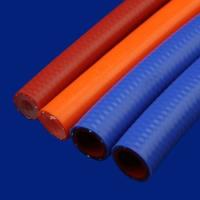 China Polyester Braided Silicone Tubing for Food Equipment - Temperature Range -40°C to +220°C with FDA Certification for sale