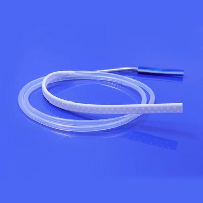 China Medical Grade Perforated Silicone Flat Drain 7mm 10mm Biocompatible Surgical Drainage for sale