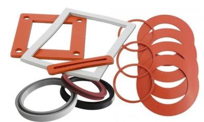 China Custom Silicone Rubber Gaskets 20-90 Shore A Hardness with -40℃ to 260℃ Temperature Range and FDA LFGB Certification for sale