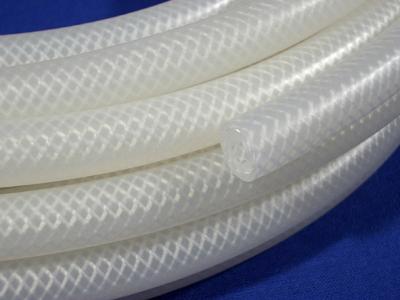 China Food Grade Polyester Braided Silicone Tubing -80°F to 428°F Temperature Range with NSF 51 Certification for sale