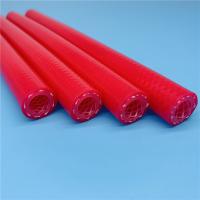 China Food Grade Flexible Reinforced Braided Silicone Tubing Red Color -40°C to 200°C for sale