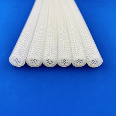 China Food Grade Odorless Silicone Braided Hose for Biotechnology FDA 200C for sale