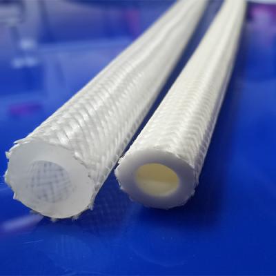 China Fireproof Food Grade Silicone Braided Tubing 3-25mm ID, 8-10 Bar Pressure Resistant for Industrial Applications for sale
