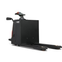 China Compact Rider Pallet Truck Jack Machine Pedal Operated 1000kg for sale