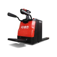 China Compact Rider Pallet Truck Jack Machine Pedal Operated 1000kg for sale