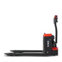 China Supermarket Electric Riding Walkie Pallet Stacker Jack Truck Anti Rollback for sale