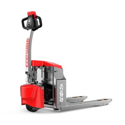 China Electric Center Rider Walkie Pallet Jack Truck 2000kg For Transporting Goods for sale