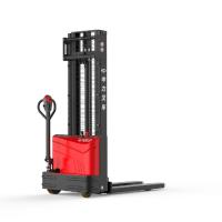 China 80AH Lead Acid Straddle Walk Behind Walkie Stacker For Pallet Stacking for sale