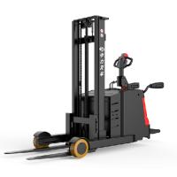China Warehouses Lithium Electric Walkie Stacker Pallet With Electronic Steering for sale