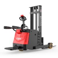 China Warehouses Lithium Electric Walkie Stacker Pallet With Electronic Steering for sale