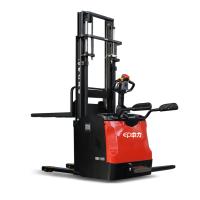 China 280AH Battery Powered Straddle Stacker Lift For Pallet Handling Distribution Centers for sale