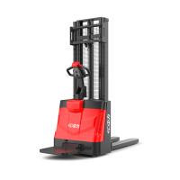 China 105AH Pedal Operated Electric Straddle Stacker Walkie Pallet Truck for sale