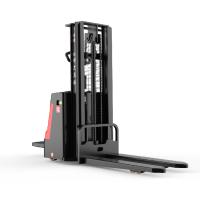 China Hydraulic Electric Straddle Lift Stacker 4500mm Height Lead Acid Battery for sale