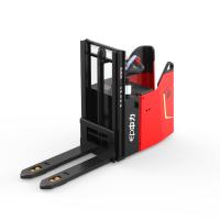 China Battery Operated Warehousing Straddle Pallet Stacker Forklift Double Lift for sale